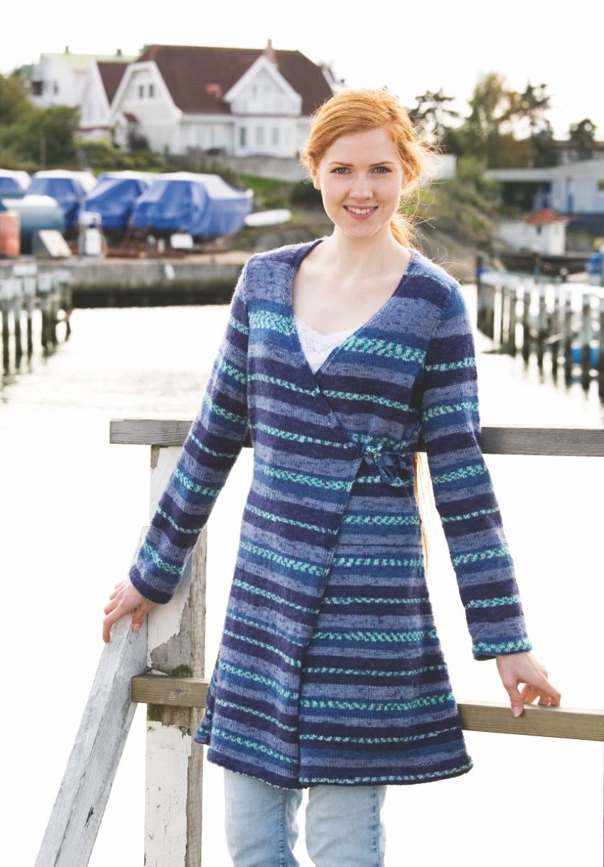 Slå cardigan - Strikkeopskrifter & Hækleopskrifter